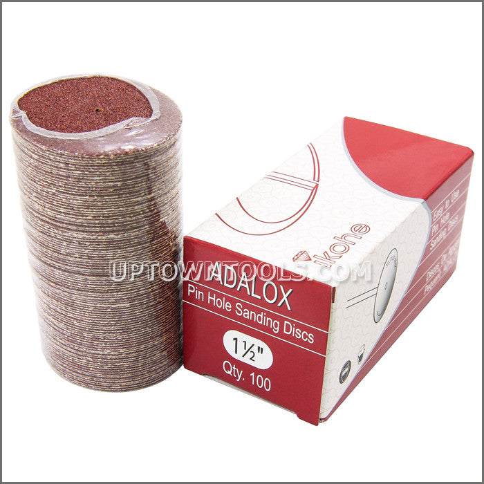 ADALOX PIN HOLE DISC (1-1/2 ) GRITS 80,100,120, 220 & 320IKOHEADALOX ...