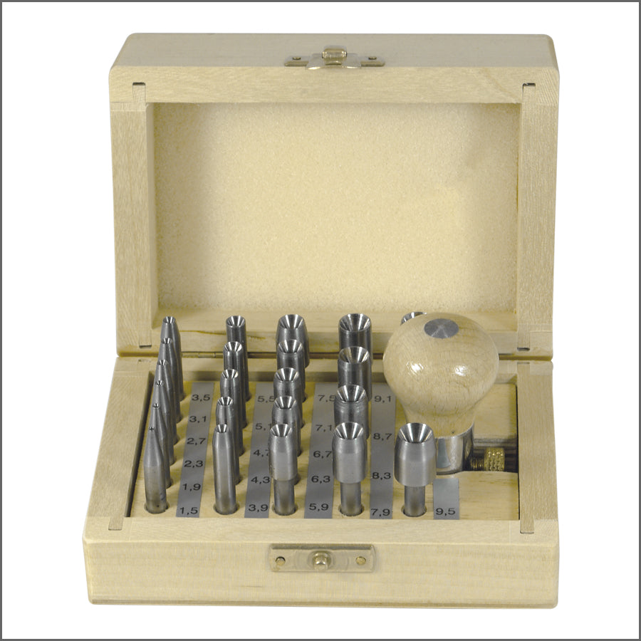 BEZEL PUNCH SET OF 26 (SIZES 1.5 TO 9.9mm)MRBBEZEL PUNCH SET OF 26 ...