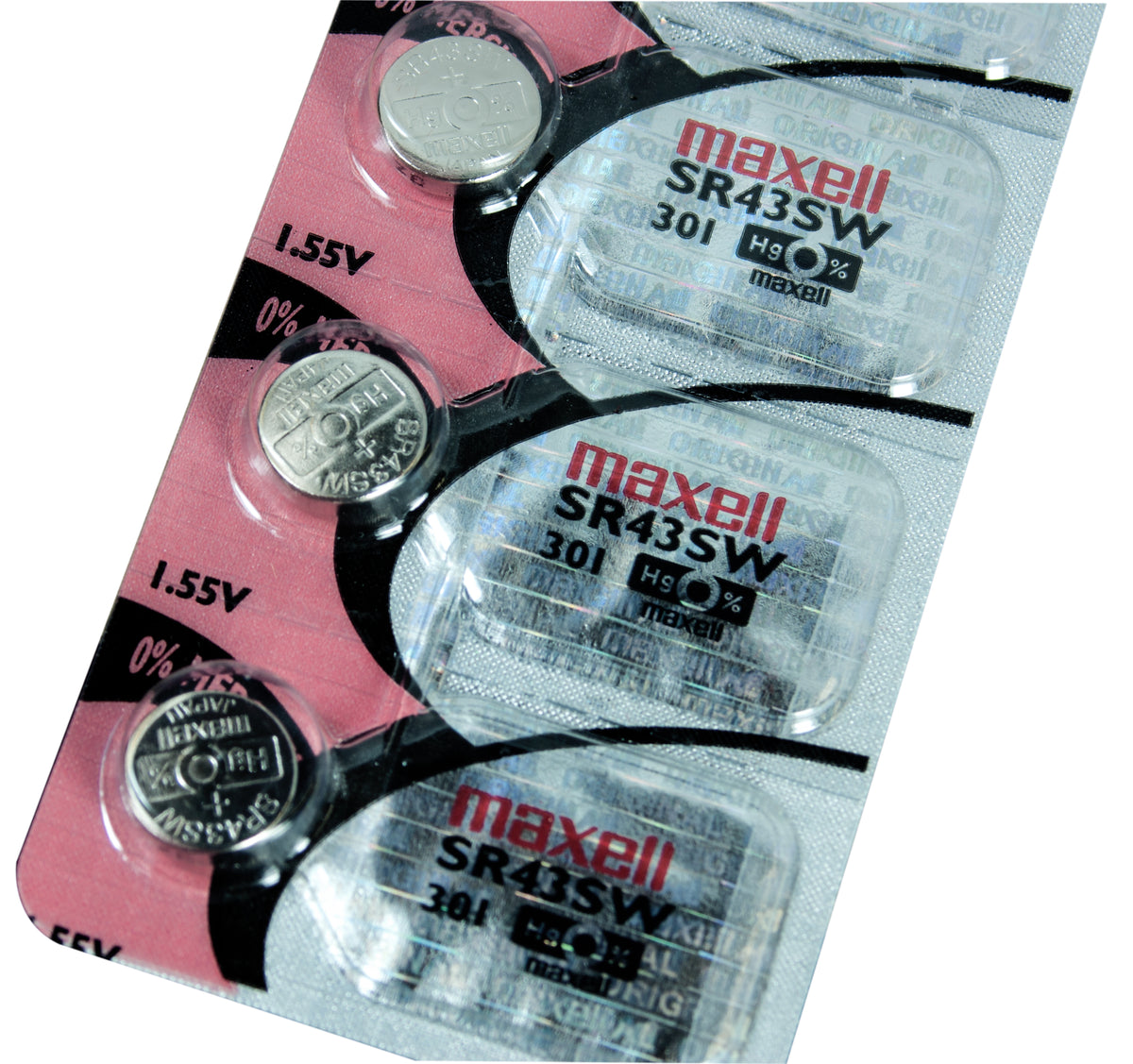 Maxell Battery / Maxell SR43SW 1.55V Silver Oxide Button Cell Battery ...