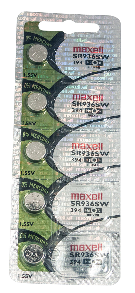 Maxell Battery / Maxell SR936SW 394 Silver Oxide Button Cell Battery ...