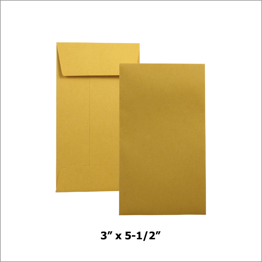BROWN COIN ENVELOPE / BROWN COIN ENVELOPE 3 x 5-1/2 ( 1 box-500 pcs ...