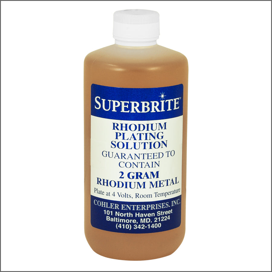 RHODIUM PLATING BATH - 2 GRAM SOLUTION – uptowntools