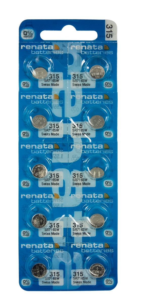 RENATA 315 ( SR716SW ) Silver Oxide Batteries (High Drain), 1.55 V-1ST ...