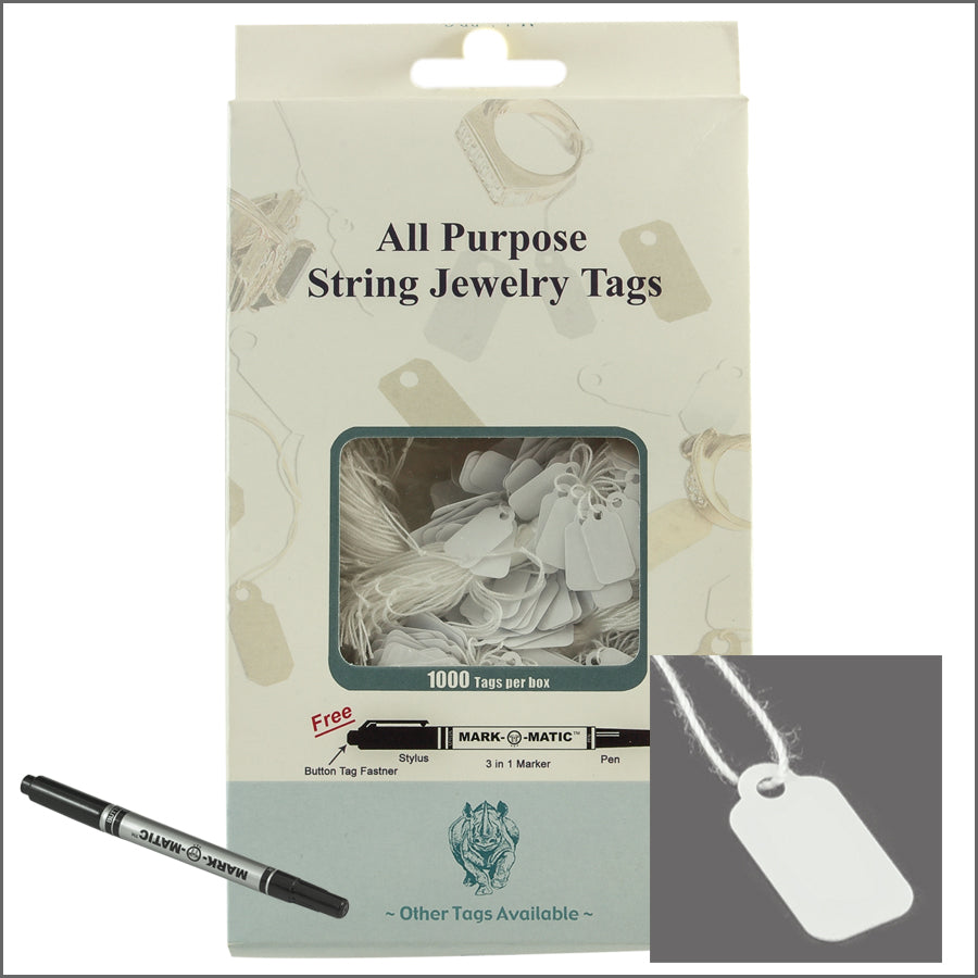 all purpose White String jewelry Tags 8mm x 16mmUPTOWNTOOLSall purpose ...